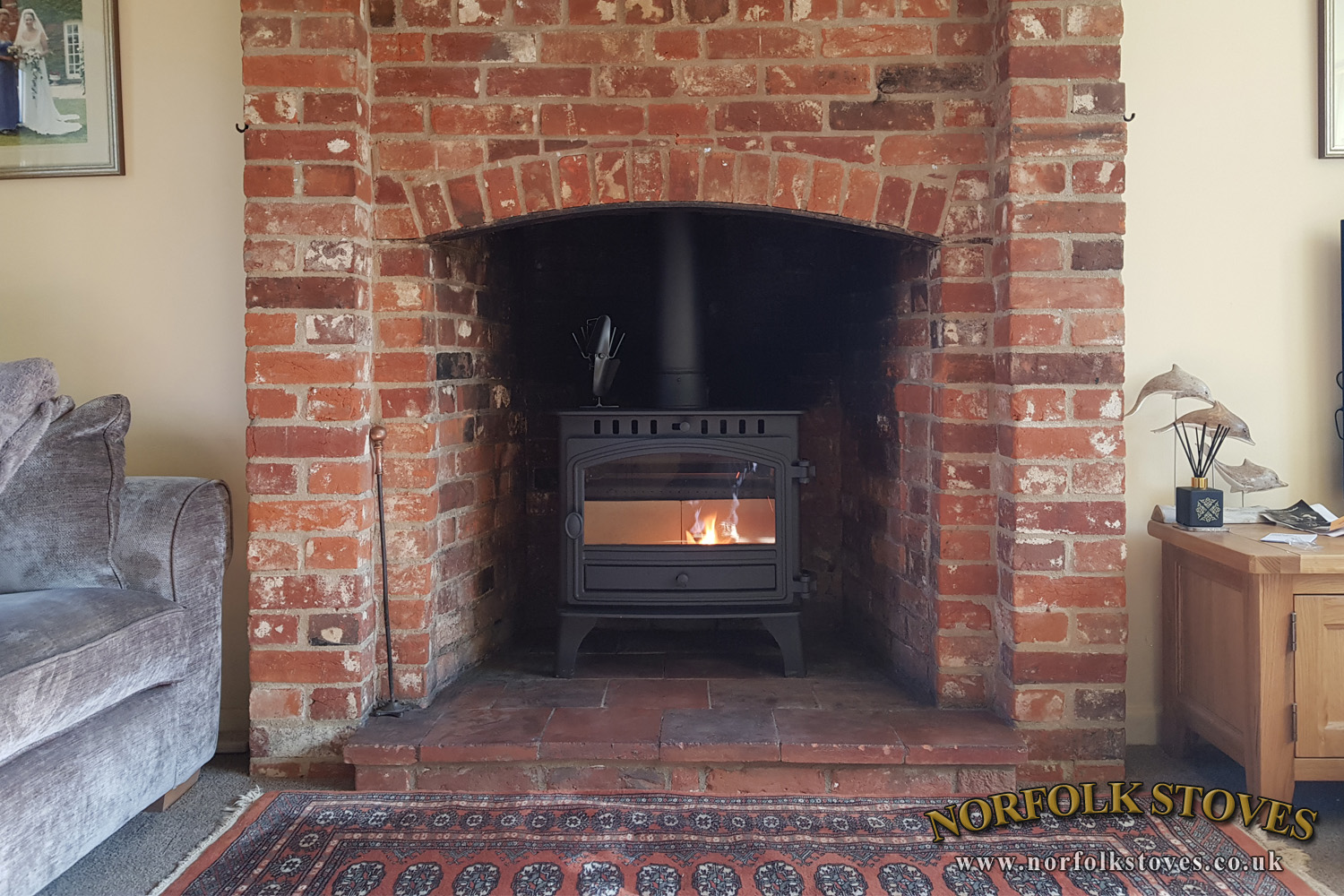 Hunter Herald 8 Slim-line, Wood burner, Single Door – Norfolk Stoves