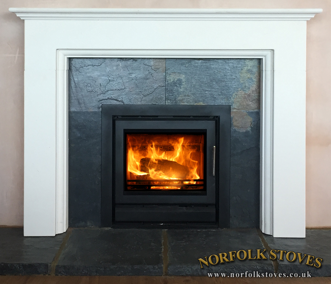 Inset Stove with Surround and Hearth – Norfolk Stoves